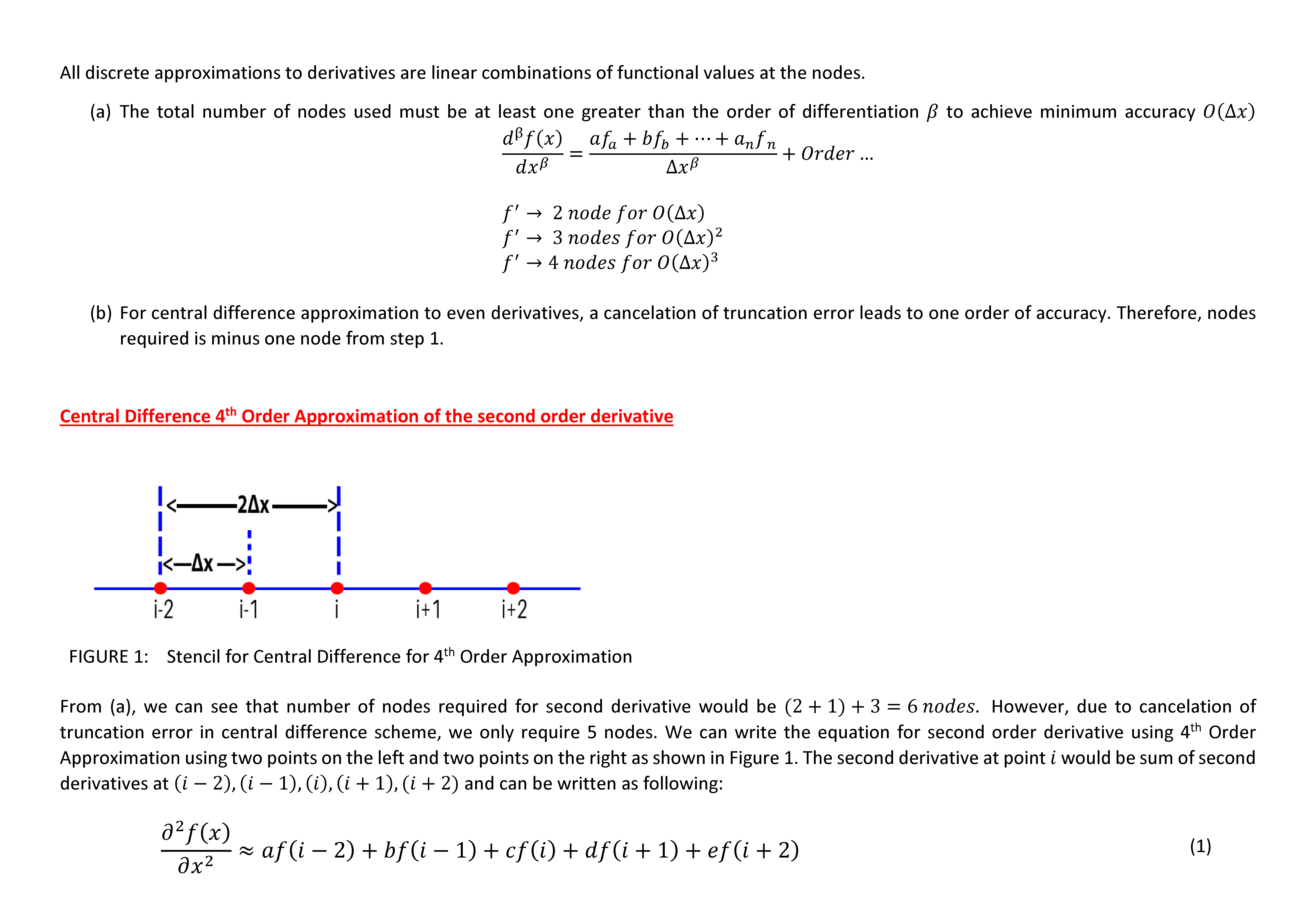 Fourth Order Approximation Of The Second Derivative Projects Skill Lync